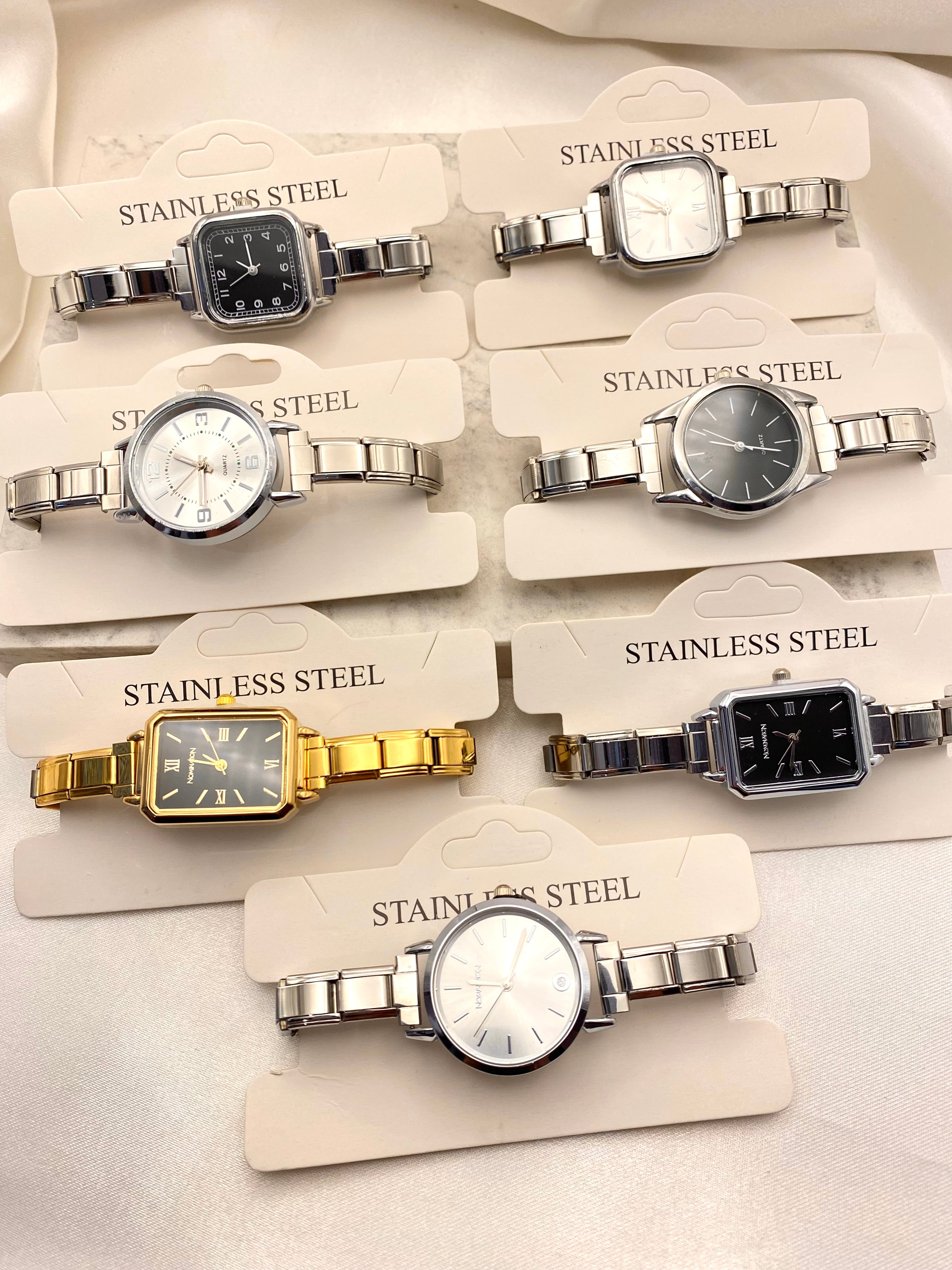 Pulsera Italiana Reloj Acero – LORETA ACCESORIOS MAYOREO